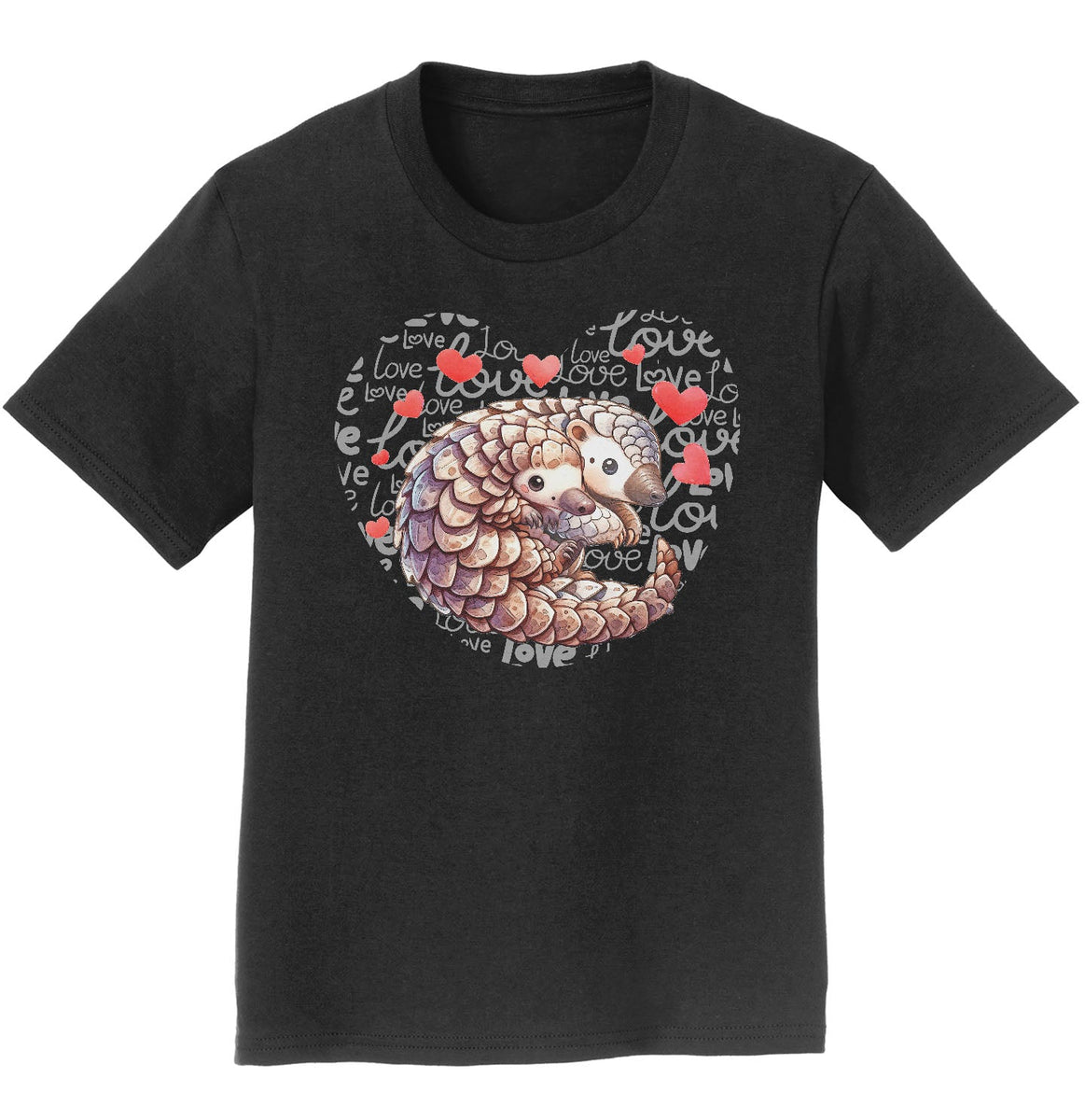 Pangolin Love Heart - Kids' Unisex T-Shirt – AnimalPride.com