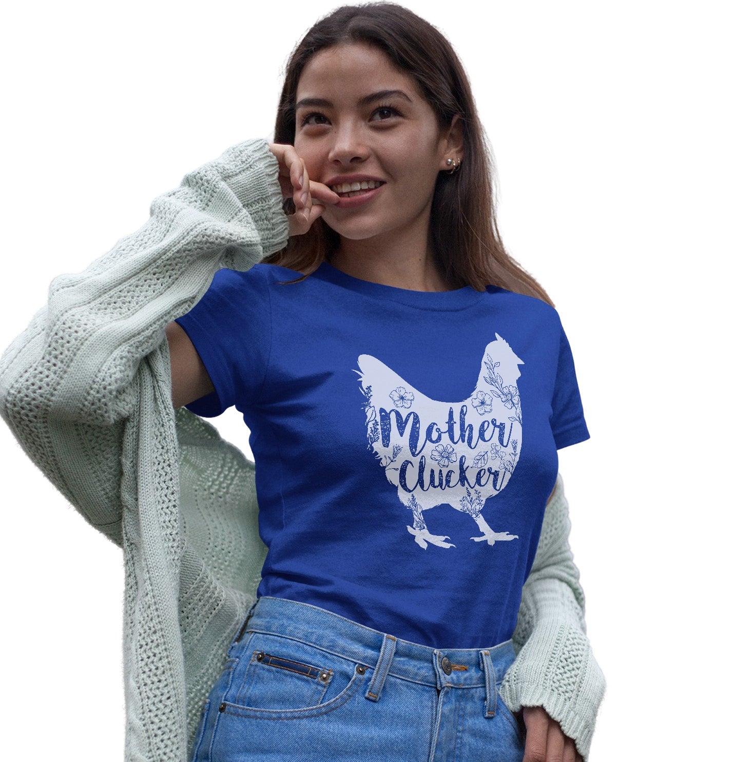 Mother Clucker Silhouette - Women's Fitted T-Shirt – AnimalPride.com