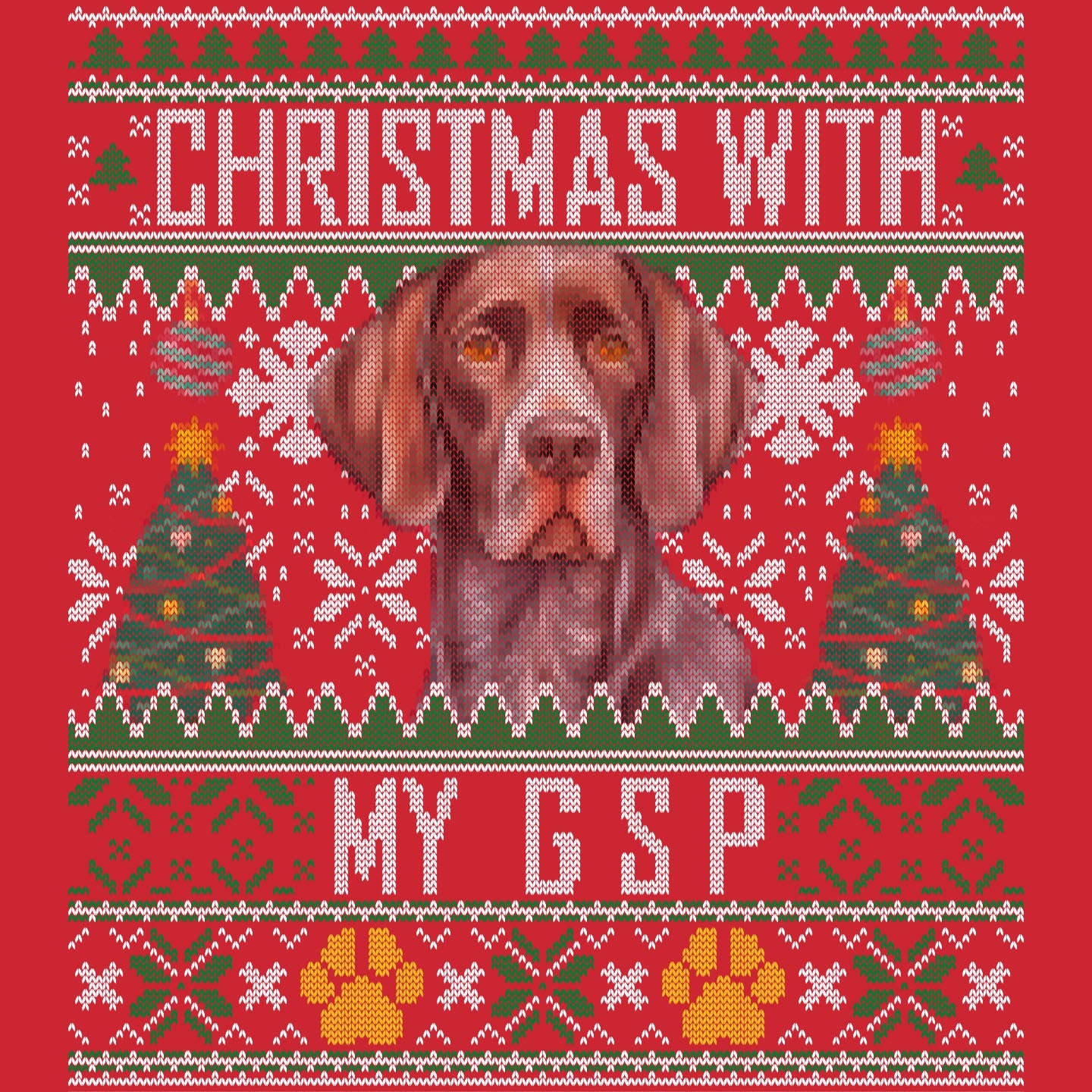 german pointer christmas cards